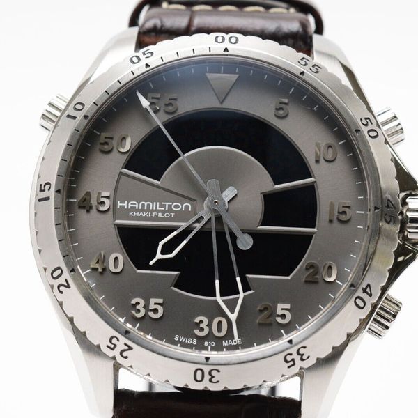 Hamilton Khaki Pilot H645140 Silver Dial Flight Timer Men's Watch Rare ...