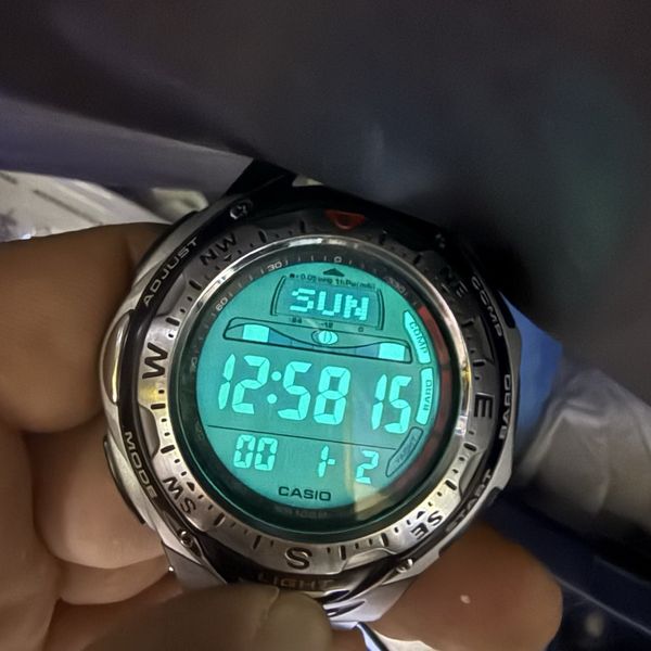 Casio Digital Watch Sea Pathfinder Triple Sensor Moon Baro 2273 New ...