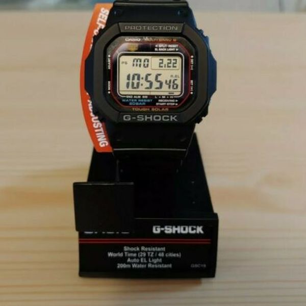 Casio GWM-5610-1 G-Shock Tough Solar Black Resin Band Men's Watch ...
