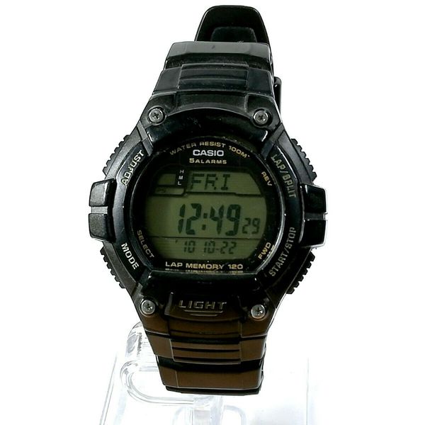 Reloj pulsera CASIO 5 Alarms LAP MEMORY 120 3271 W-S220 Quartz Original funciona | WatchCharts ...