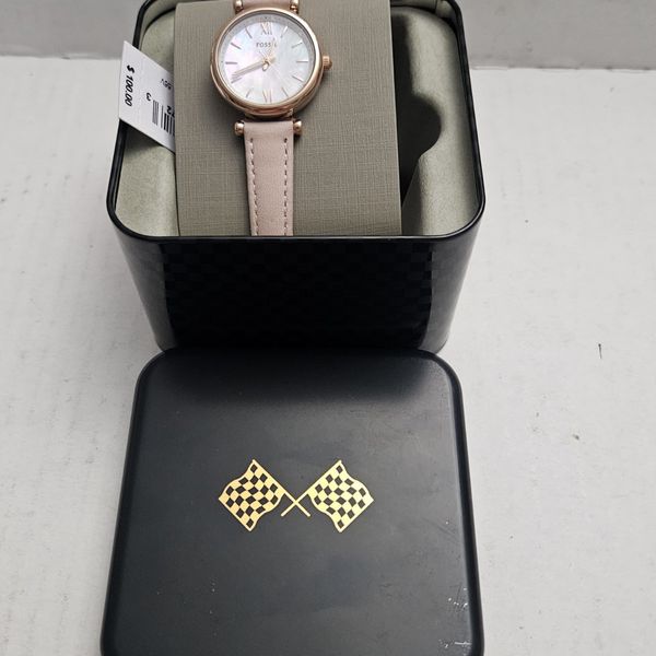 Fossil Women's Carlie Mini White MOP Dial Watch ES4699 | WatchCharts ...