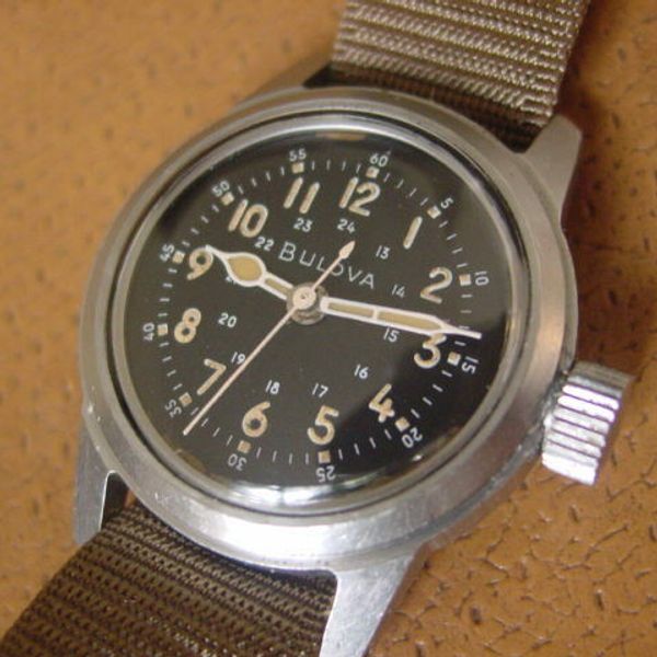 Vintage Bulova MIL W 3818A .... U.S. Military Issue Wrist Watch ...