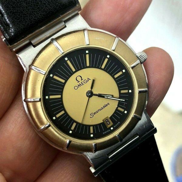 Omega Seamaster Men's Dynamic 1430 Spider Two Tone Gold Black 34mm ...