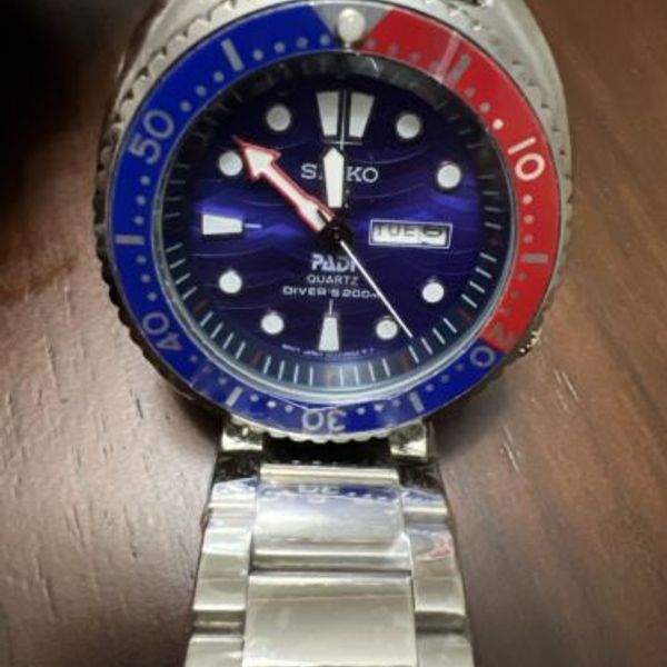 Quartz Seiko Paid Turtle Diver Dive Scuba Pepsi Watch Quartz ...