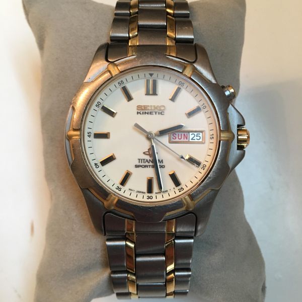 Seiko Kinetic Titanium Lumibrite dial 5M43-0B69 watch | WatchCharts ...