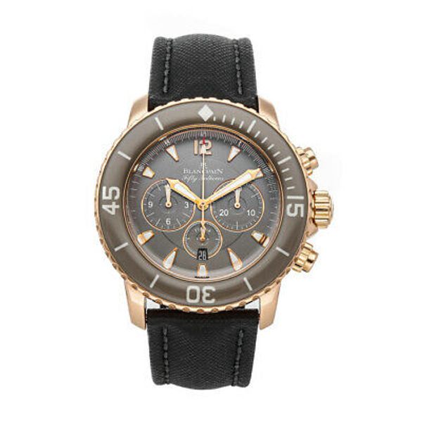 Blancpain Fifty Fathoms Chrono Flyback Auto Gold Mens Watch Date 5085F ...