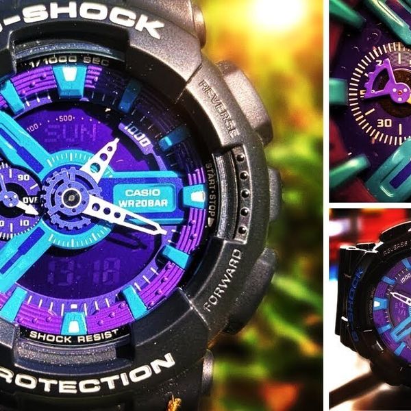 Casio - G-Shock Hyper Colors Black Resin Ana-Digi Men's Quartz Watch ...
