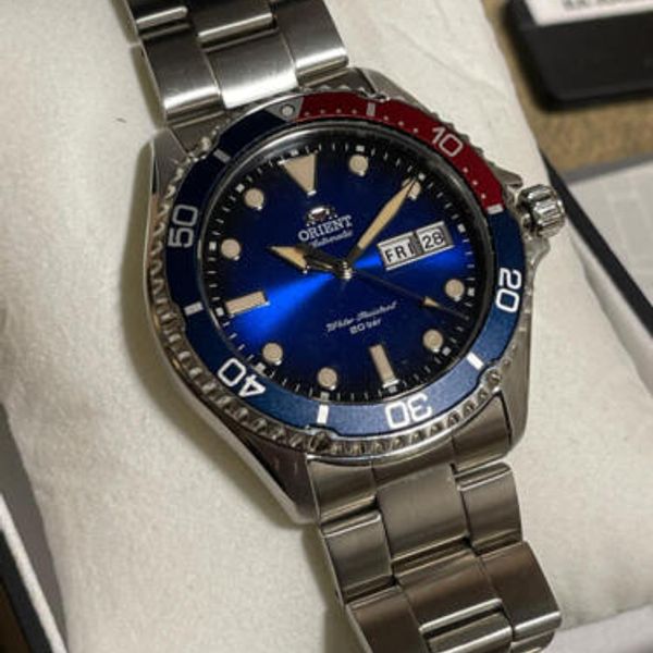 Orient Japanese Automatic Diving Watch with Stainless Steel Strap RA ...