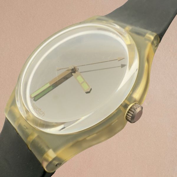 Vintage SWATCH Watch ð ¤ SNOWWHITE All Original ð ¤ 1987 Silver MIRROR ...