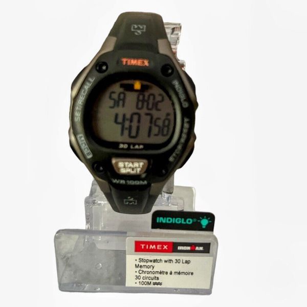 Timex T5E961 9J Women's "Ironman" 30-Lap Resin Watch Alarm INDIGLO ...