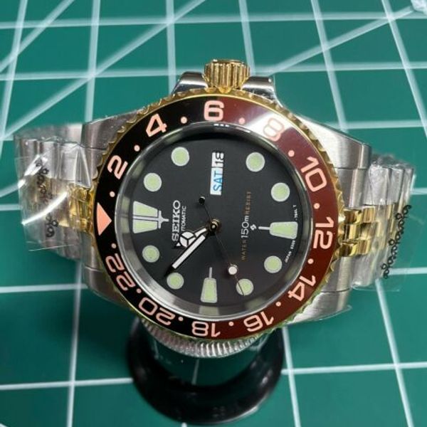 Seiko Mod - Divers Root Beer Watch Silver & Gold | WatchCharts