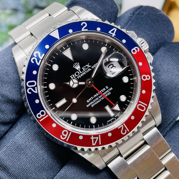 Rolex GMT-Master II Pepsi 16710 (Box and Papers) | WatchCharts
