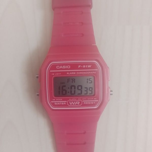 Casio F-91W Pink Digital Watch - Water Resistant | WatchCharts Marketplace
