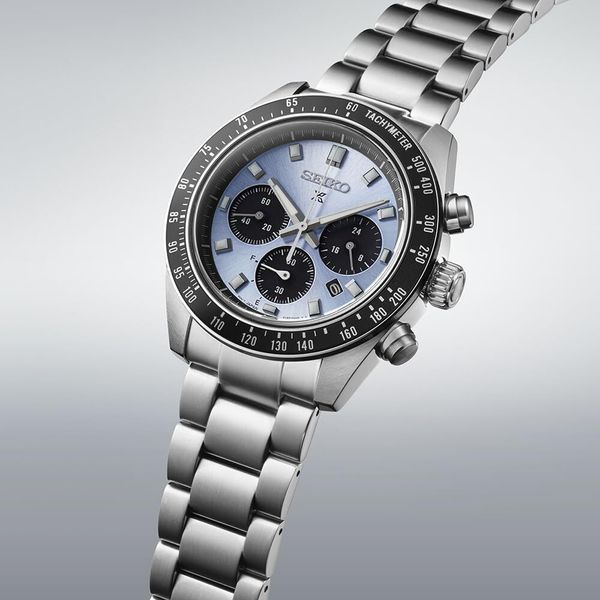 Seiko Prospex SBDL109 SPEEDTIMER Ice Blue Dial Solar Chronograph Men ...