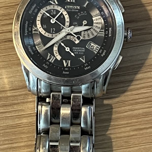 Citizen Eco-Drive Men's Calibre 8700 Perpetual Calendar Alarm Watch ...