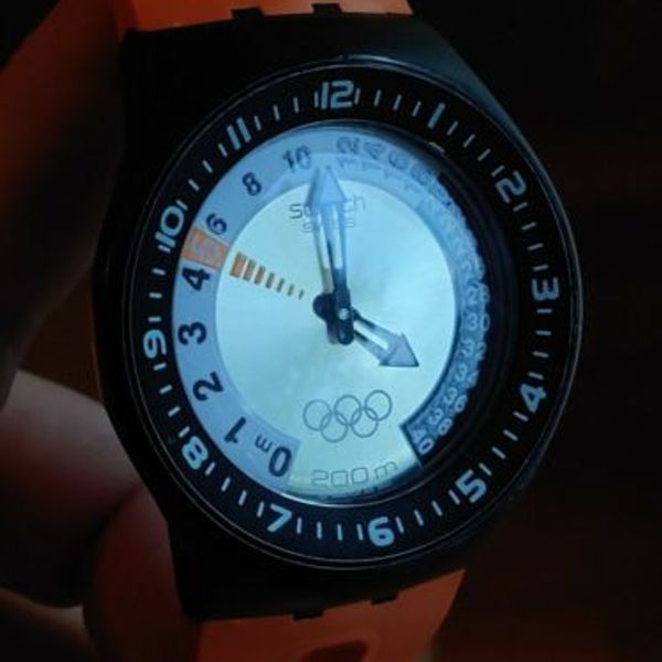 Swatch Fun Scuba Climbing Lobster Olympic Special Edition Watch SUGB103 ...
