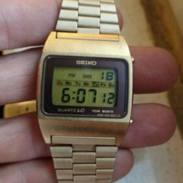 Seiko Quartz LC M154-5009 Mens Gold Tone Wristwatch | WatchCharts Marketplace