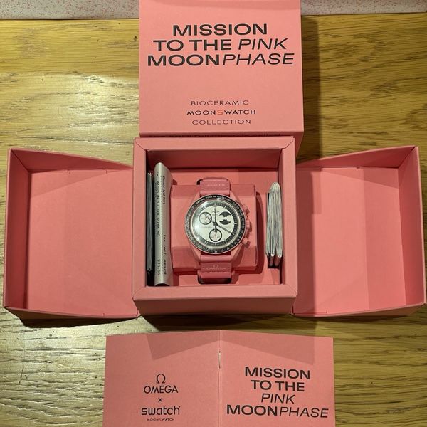 Swatch Omega Moonswatch Mission To The Pink Moonphase Moon ð NEW with ...