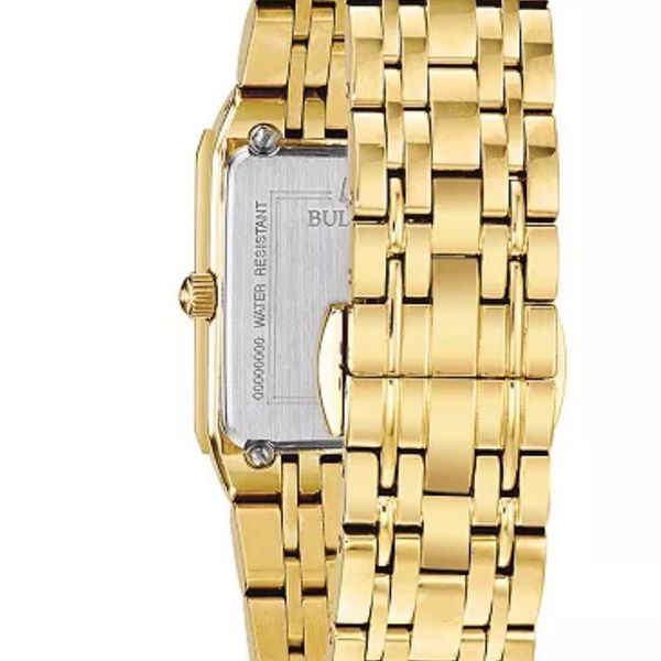 Bulova Women's Futuro Diamond-Accent Gold-Tone Stainless Steel Bracelet ...