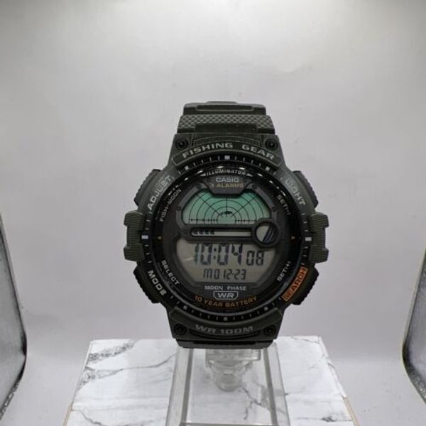 Casio Pro Trek Gray Men's Fishing Chronograph Watch - WS-1200H ...