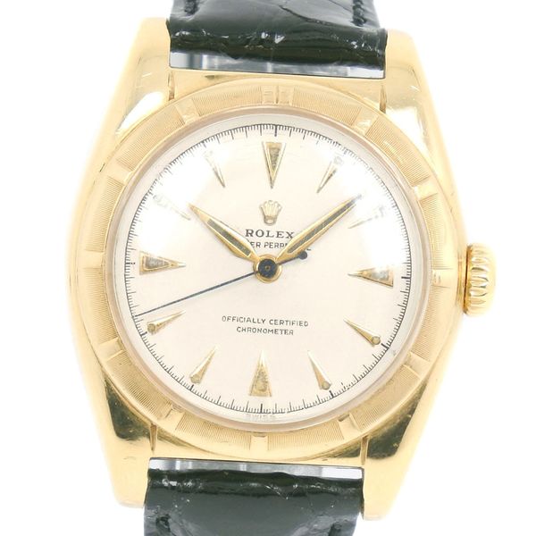 [ROLEX] Rolex Oyster Perpetual Bubbleback 6011 K18 Yellow Gold x ...