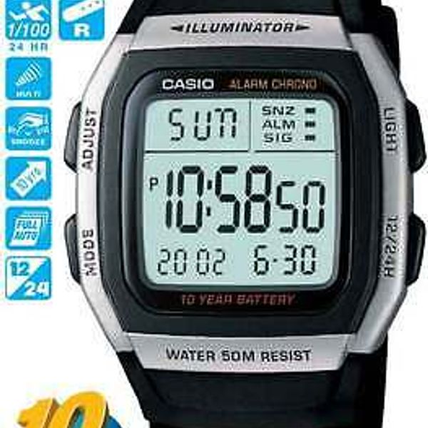 CASIO WATCH W-96H-1AV W96H W96 W-96H 50-METRES 12-MONTH WARRANTY ...