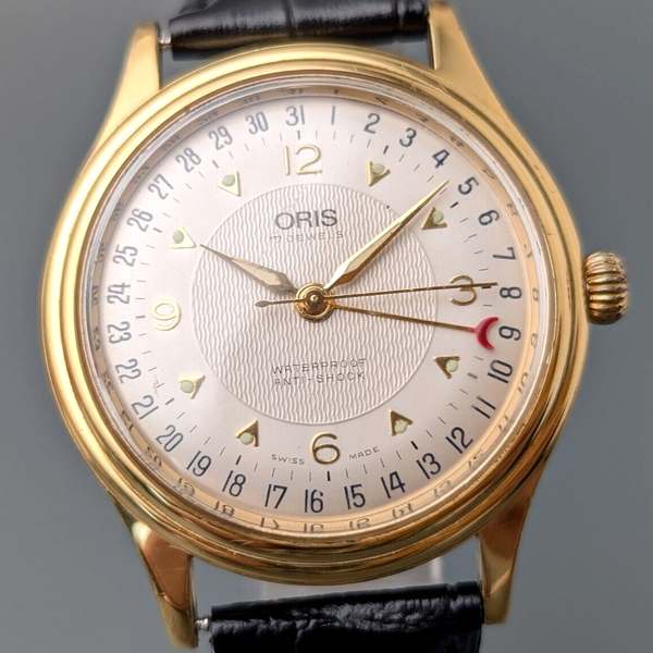 Oris 7376 anti-Shock Hand Winding Gold 17 Jewels Men's Watch Swiss ...