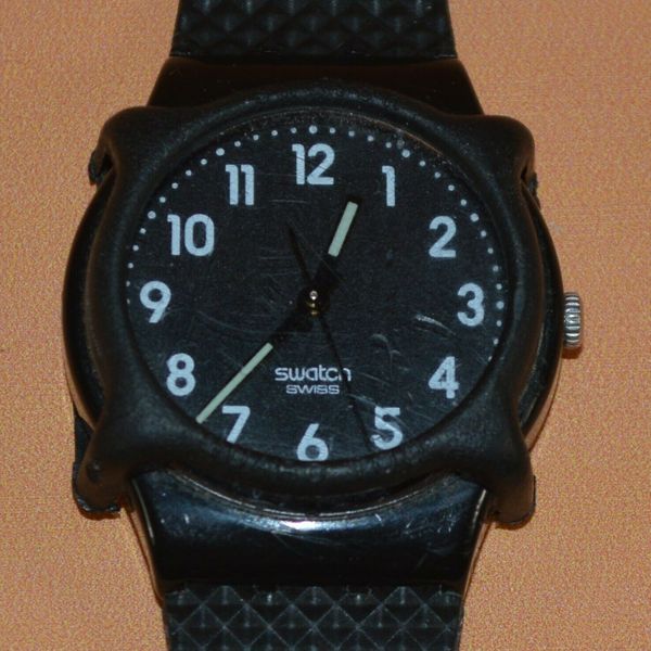 Swatch swiss watch with guard 34mm GB247 Black Suit working ...
