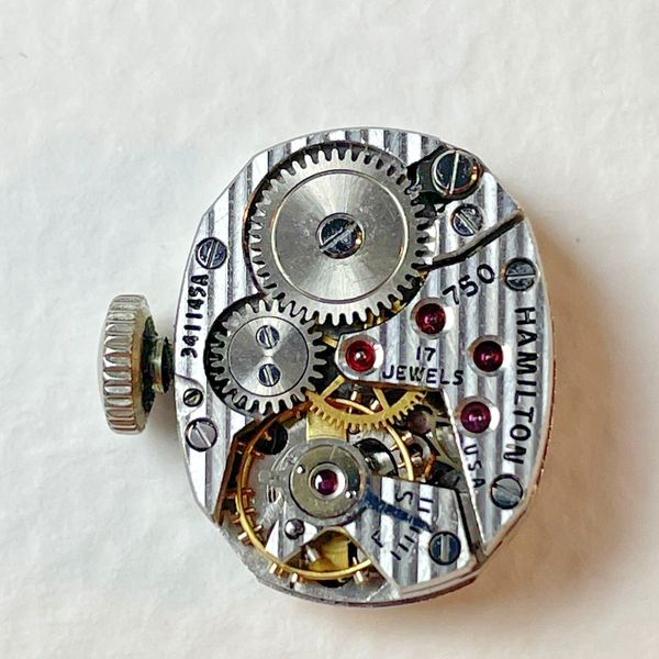 Vintage 1950s Hamilton 14K Gold Diamond Watch Needs Service ...