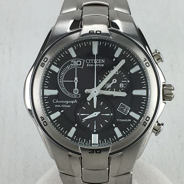 [Used] CITIZEN Solar Watch / Eco-Drive / Analog / Stainless Steel / BLK / SLV / H570-S030757 ...