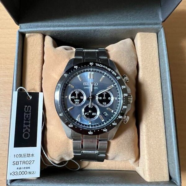 SEIKO Selection SBTR027 Chronograph Blue TACHYMETER Men's Watch Brand ...