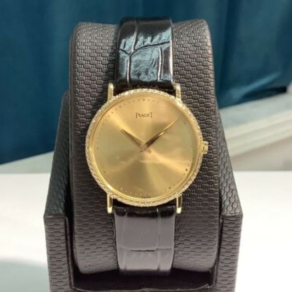 PIAGET Ref. 9027 18K Y/Gold Factory Diamond 30mm Midsize Manual Watch ...