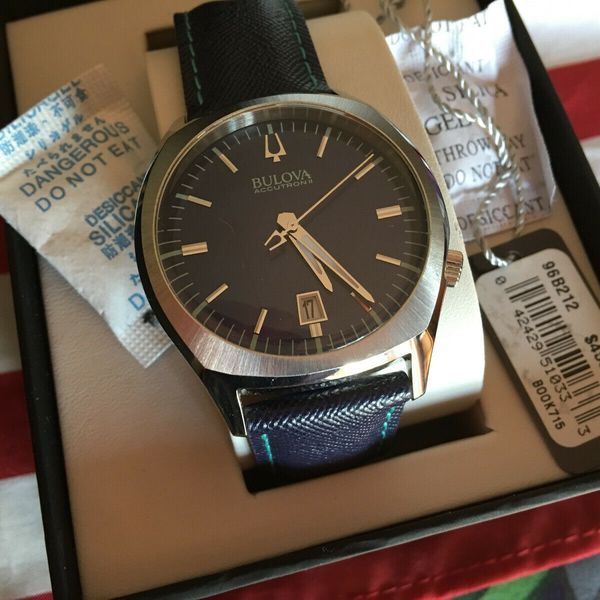 Bulova 96B212 Men's Accutron II Surveyor Blue Quartz Watch ...