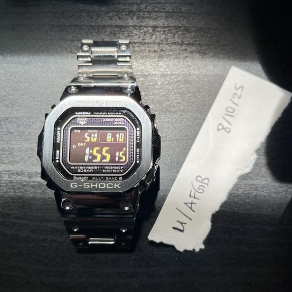 [WTS] Custom G-SHOCK GMWB5000D-1 steel metal square with negative ...
