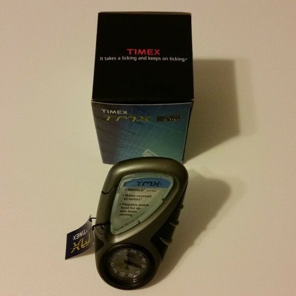 New Timex Grey TMX Grip Clip Analog Watch | WatchCharts Marketplace