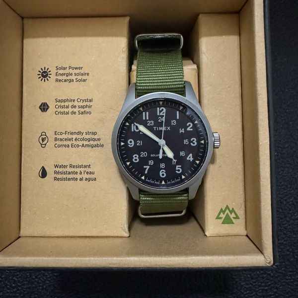 Timex Men's Expedition North Field Post Solar 36mm Watch Brown/Black ...