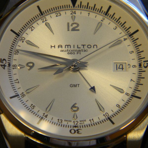 SOLD! Hamilton Jazzmaster Traveler GMT II, H3265555, Silver Dial, ETA ...