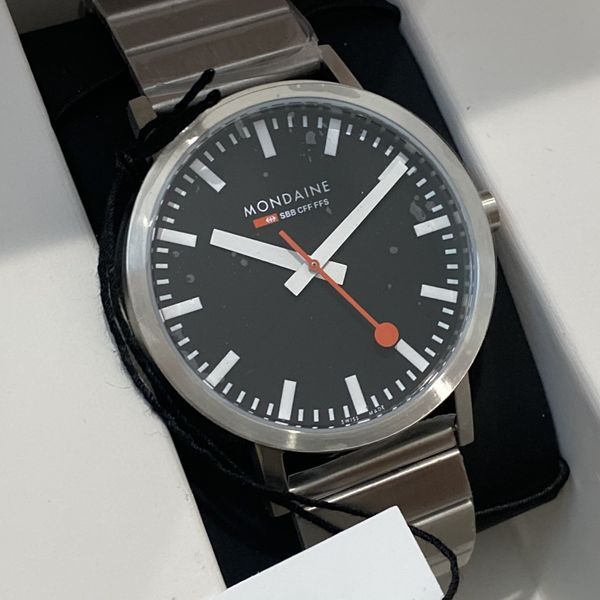 [$175 USD] FS: Mondaine Classic 40mm Swiss Railway Watch Black Dial ...