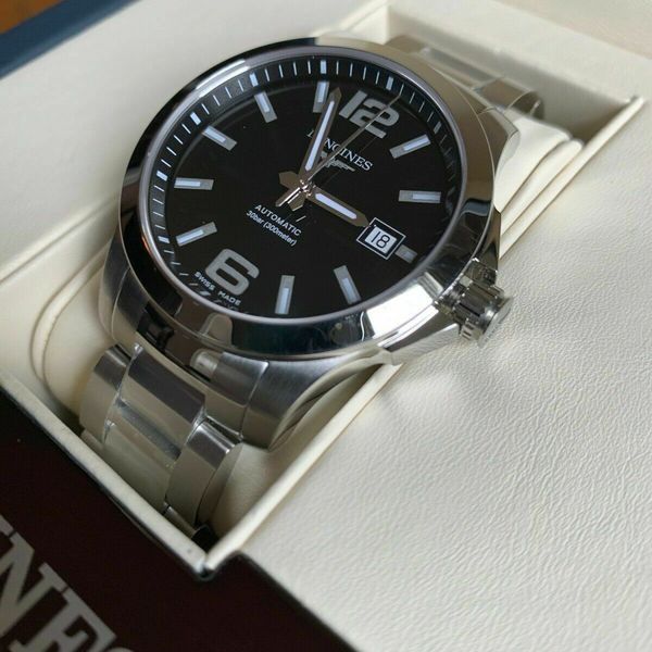 Longines Conquest Automatic 39mm LNIB! Black dial L3.776.4.58.6 2892 ...