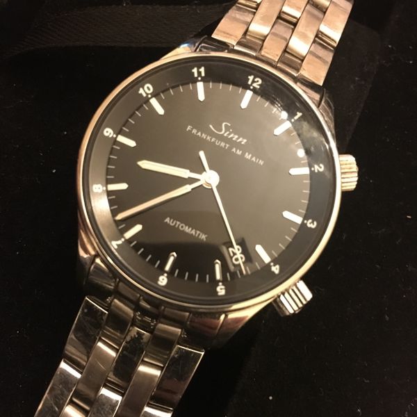 Sinn 6033 Frankfurt am main 34mm full set incl 2 straps and loupe and ...