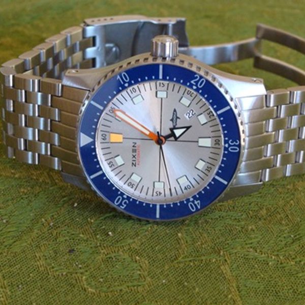 SOLD Zixen Vintage Nitrox II Silver Dial Blue Sapphire Bezel SOLD ...