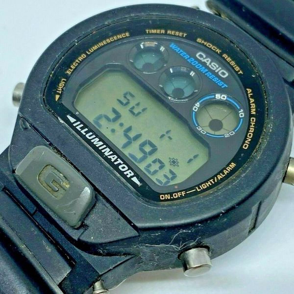 Vintage Casio DW-6900 Mod 1289 G-Shock Mens 200m Digital Watch Hours ...