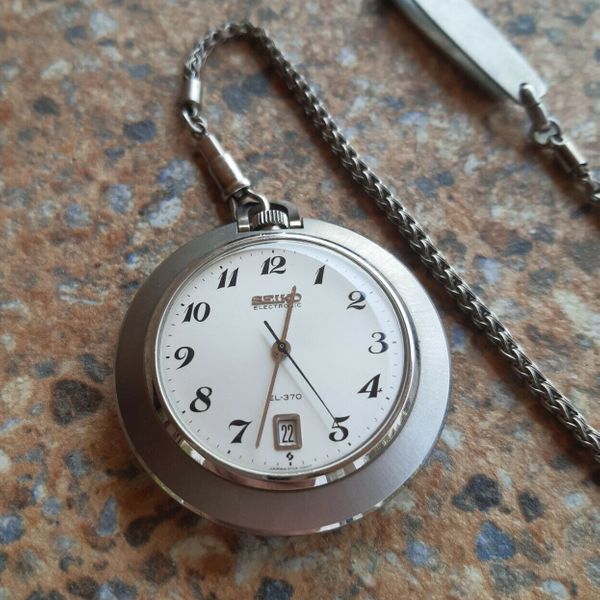 Vintage Seiko Electronic EL-370 JDM 3702 0010 JUNE 1972 Pocket Watch ...