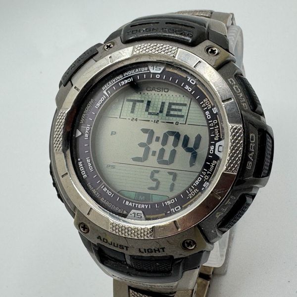 VTG Casio Tough Solar Pathfinder Digital Watch PAW-1100T Men 100m ...