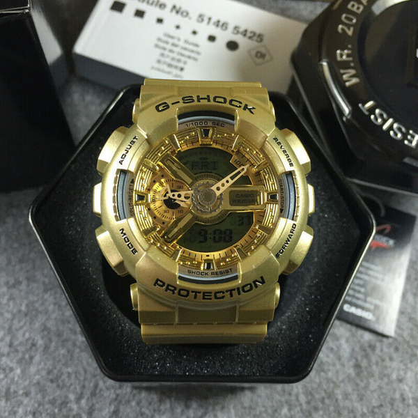 New Casio G-Shock GA110-GD9A Men's Watch Digital Dial Gold Men's Watch ...