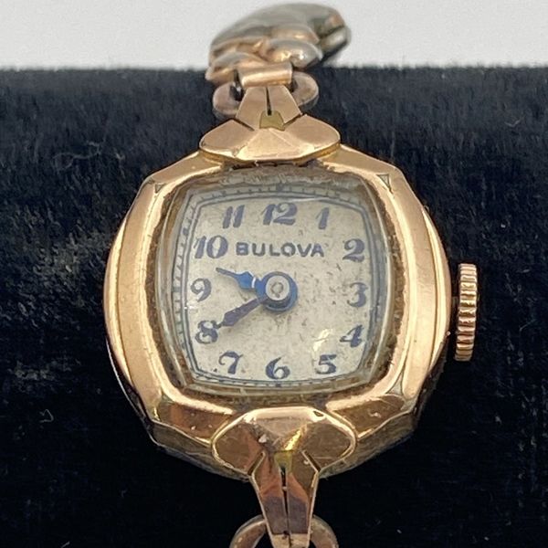 Vintage Bulova Ladies Gold-Filled Square Dial Analog Wristwatch 14.87g ...