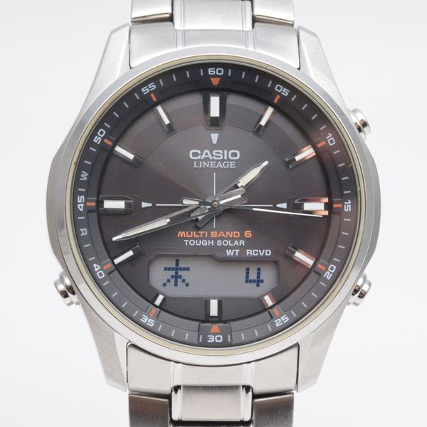 CASIO Casio LCW-M100 LINEAGE Lineage Black / Silver Tough Solar Radio 5 ...