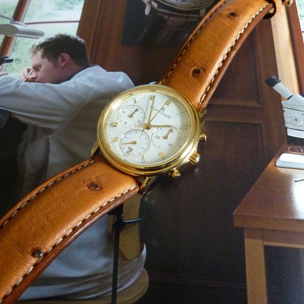 18ct Gold Blancpain Villeret Automatic Chronograph Cal 1185 inner and outer Box | WatchCharts ...