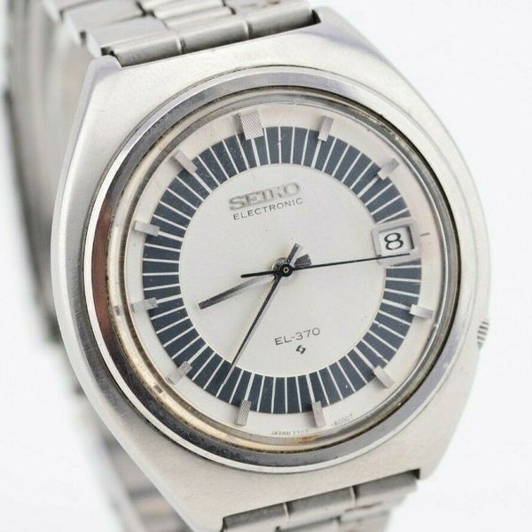 Vintage Mens Seiko Electronic EL-370 Sweeping Hand Watch 3702-8000 JDM ...