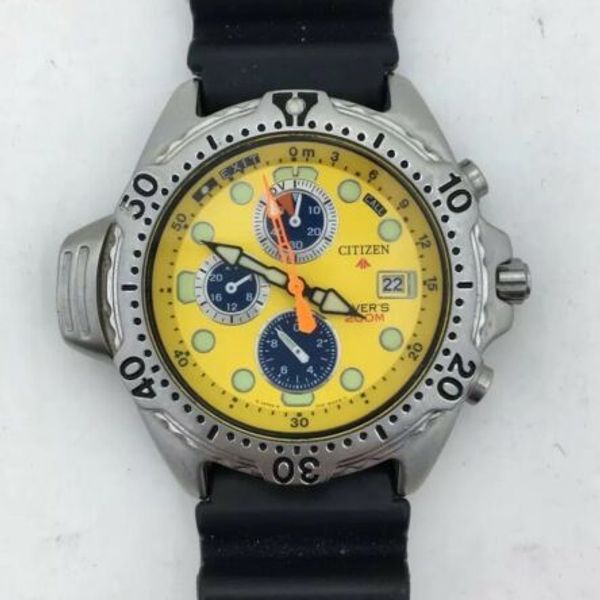 CITIZEN RARE YELLOW DIAL Promaster Aqualand Diver 200m 3740-E70006 | WatchCharts